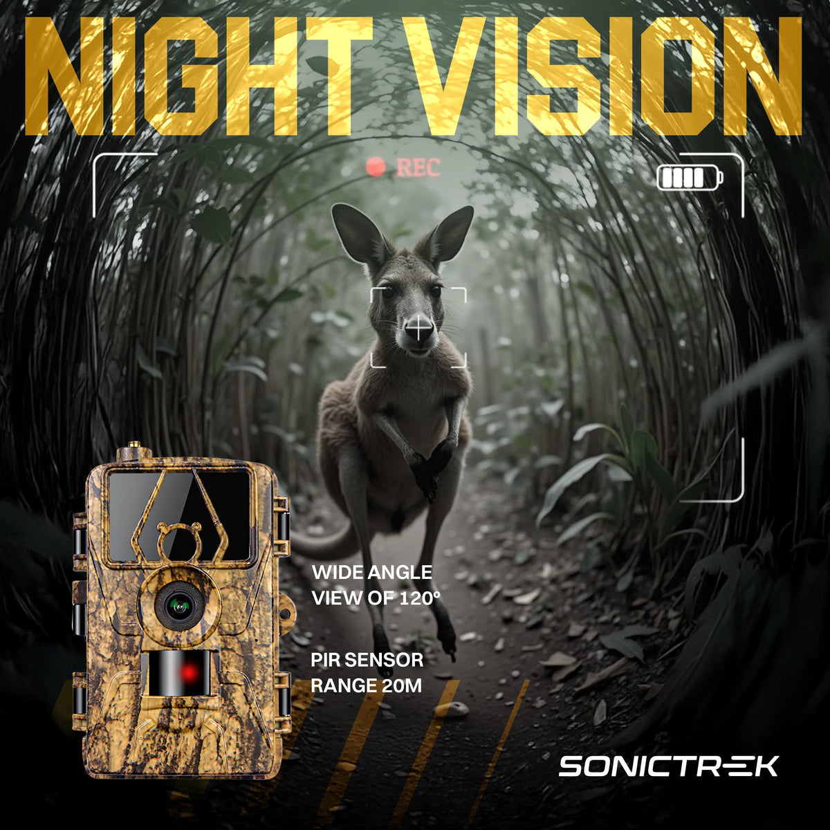 Sonictrek Fast Trigger 4K Cellular Trail and Game Camera 4G Telstra Co ...